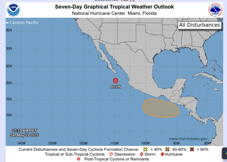 Los Cabos on Alert: Tropical Storm Alvin Weakens but Brings Dangerous ...